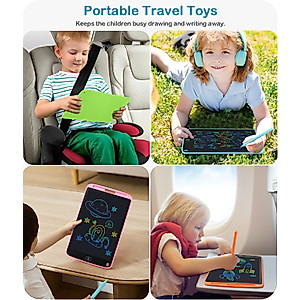 Cousper LCD Writing Tablet, 2 Pack 10 Inch Doodle Board Toys for Toddlers Kids, Colorful Drawing Tablets for 3 4 5 6 7 8 Years Old Boys and Girls, Educational Learning Toys Birthday Gifts, Blue+Pink