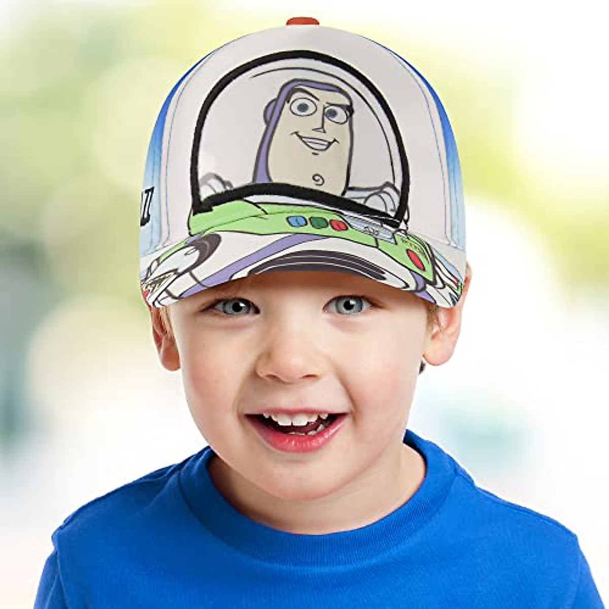 Disney Boys' Little Kid Baseball Cap, Toy Story Buzz Lightyear Adjustable Toddler Hat for Ages 2-4, Multicolor