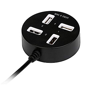 Lysee USB Cables - HL 2017 USB 2.0 High Speed 4 Port Splitter Hub Adapter for PC Computer Laptop oct17 - (Color: Black, Length: 57cm)