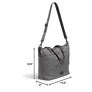 Vera Bradley Women's Recycled Lighten Up Reactive Tote Bag, Gray Heather, One Size