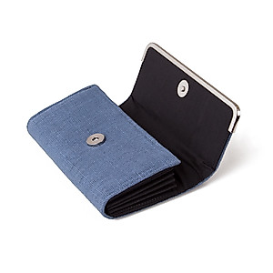 changnoi Unique Women's Wallet Fair Trade Thai Hmong Embroidered Fabric in Gray