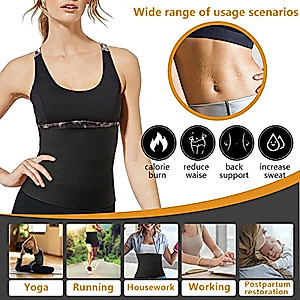 Dumoyi Waist Trainer for Women Lower Belly Fat, Wrap Waist Trainer for Women, Snatch Me Up Bandage Wrap, Plus Size Waist Wraps for Stomach, Waist Trimmer for Women Black