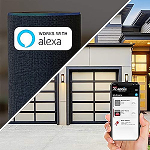 Genie B6172H Wall Mount Smart Garage Door Opener, DC Motor Lifts up to 14ft high 850lbs, Black