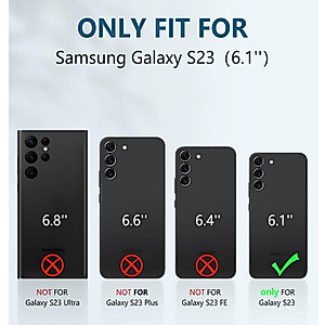 FNTCASE for Samsung Galaxy S23 Case: Military Grade Drop Protection Rugged Protective S23 5G Cell Phone Cover with Kickstand & Slide | Shockproof TPU Matte Textured Sturdy Bumper Cases 6.1'' - Blue