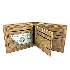 ASLNSONG Leather Bifold Short Wallet With Coin Pocket Cartoon Casual Short Wallet Fan Accessory For Boys And Girls 4.72in x 3.9in (Attack on Titan)