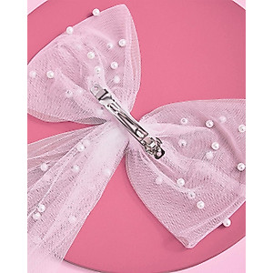 xo, Fetti Bachelorette Party Decorations Pearl White Hair Bow - Bride to Be | Bridal Shower Gift, Bridesmaid Favors