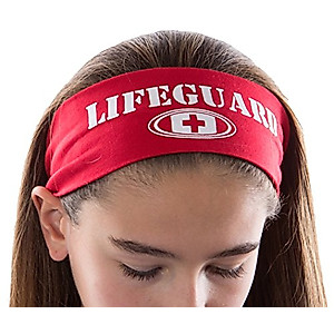 Funny Girl Designs Lifeguard Cotton Stretch Headband (RED Cotton)