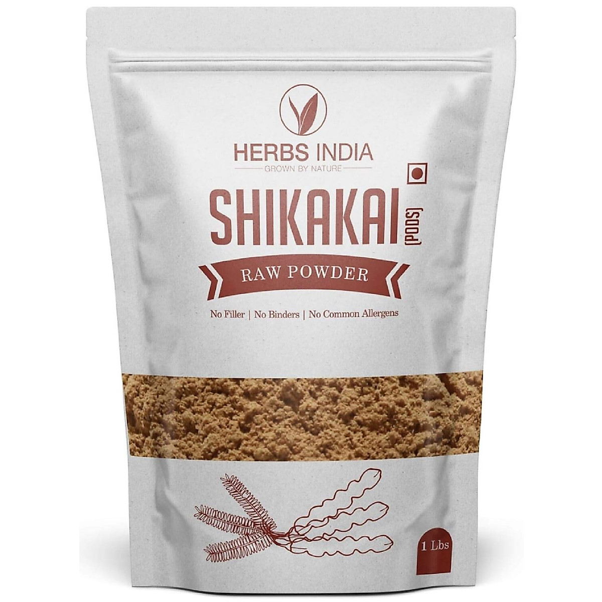 Shikakai Powder for Hair Growth - Acacia Concinna (Shikai Powder) - Best Natural Cleanser - All Natural - Herbs India (One LB - 16 Ounce)
