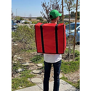 Pizza Delivery Bag, Insulated Reusable Grocery Bag | Ideal for Uber Eats, Instacart, Doordash, Grubhub, Postmates, Restaurant, Catering, Grocery Transport (1)