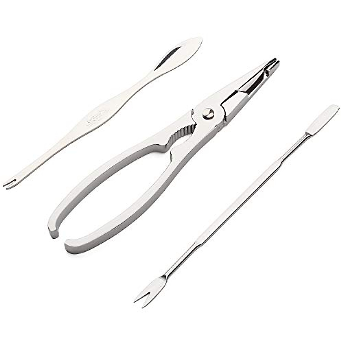 Lobster Crab Leg Cracker Seafood Tools and Nuts Pick Forks Set includes 2 Crab Lobster Cracker 6 Stainless Steel Forks - Shellfish Lobster Crab Leg Shell (Seafood Tools)