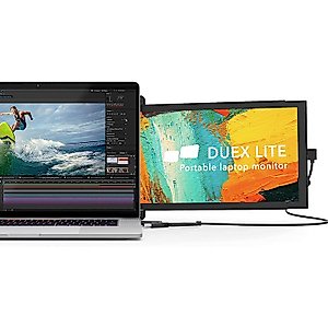 Duex Mobile Pixels Lite Portable Monitor for Laptops 12.5" Full HD IPS Screen,USB C Ultra Portable Laptop Dual Monitor, Plug and Play,Any Laptops Compatible (Grey)