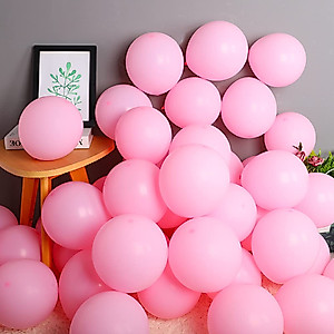 BEISHIDA 50Pcs Light Pink Party Balloons 5 Inch Light Pink Balloon Matte Latex Ballon White Round Balloons for Party Birthday Wedding Graduation Anniversary Baby Shower