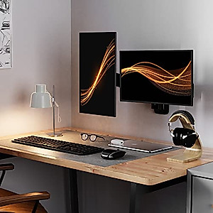 ErGear Adjustable Height Electric Standing Desk with Storage Bag Dual Monitor Wall Mount for 17 to 32 Inch