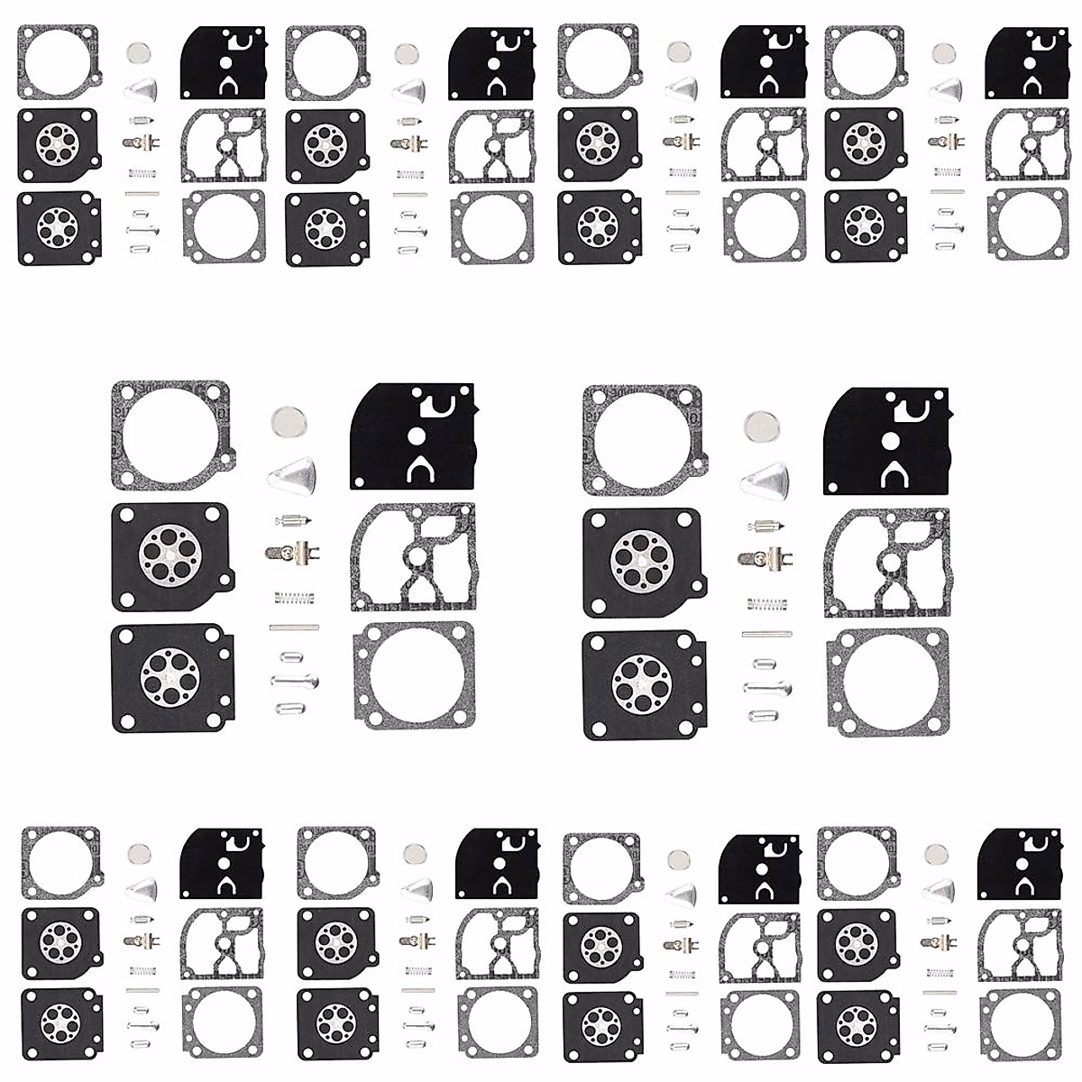 YOFMOO Pack of 10 Carburetor Rebuild Kit Compatible for Stihl Husqvarna Zama C1Q-S109A S124 S124A S125 S126 S126A S127 S127A S128 S128A S129 S134 S135