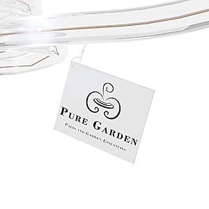 Pure Garden 50-LG1008 Outdoor Rope Solar Powered Cable String 100 LED Lights with 8 Modes for Patio Backyard, Garden, Events (Cool White)