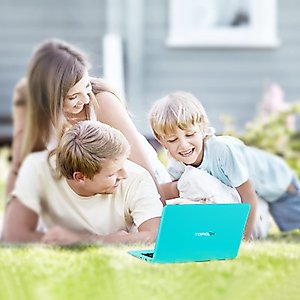 TOPOSH Kids Laptop 10.1 Inch Supports Windows 10 PC Notebook Computer 4GB RAM+64GB SSD Intel Celeron N3350 Dual-Core Graphics 1.1 GHz with US Keyboard WiFi Bluetooth-Green