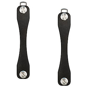 2x Minimalist Pocket-Sized Key Holder and Compact Organizer (Black)