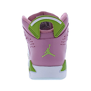 Nike Jordan 6-17-23 PS Girls Shoes Size 1, Color: Pink/White/Green-Pink