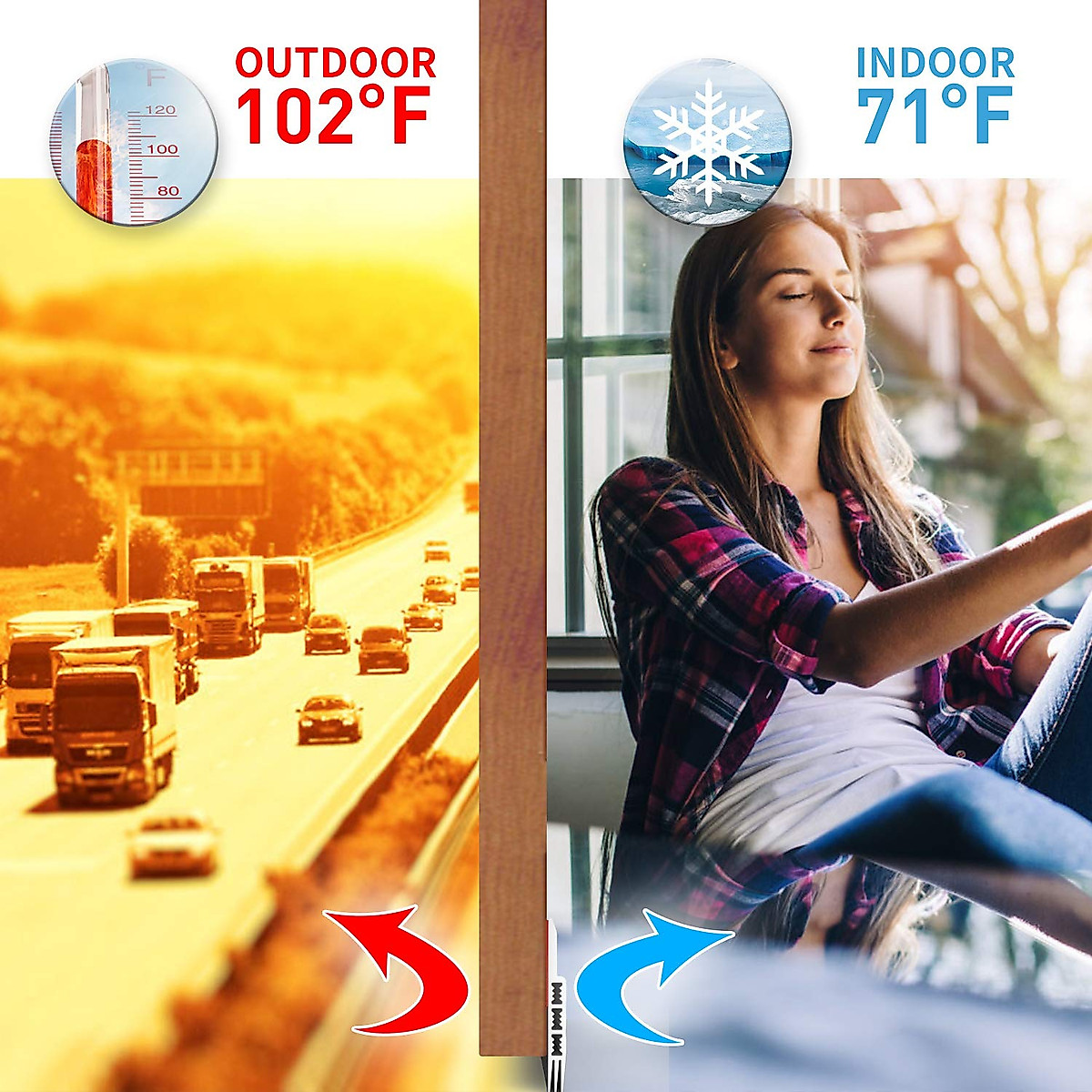 Holikme Door Draft Stopper Under Door Draft Blocker Insulator Door Sweep Weather Stripping Noise Stopper Strong Adhesive