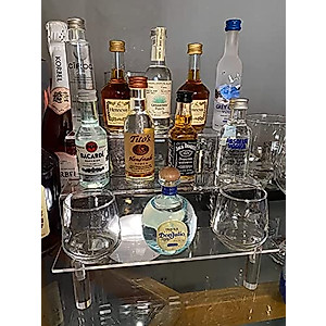 Grarry Acrylic Risers Display Shelf, 9” Perfume Organizer Stand, Acrylic Riser for Display Compatible with Funko POP Shelf, Acrylic Display Stands for Cupcake Stand Cologne Organizer Perfume Holder
