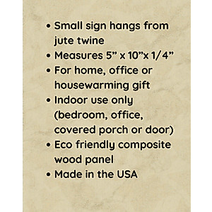 Aloha Hanging Wood Sign - Small Hawaiian Tropical Wall Decor Plaque - 10 x 5 Inches