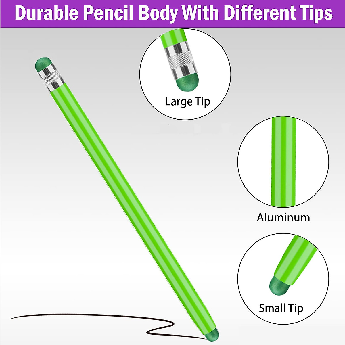 Liromna Stylus Pens for Touch Screens(4 Pcs), Sensitivity Capacitive Stylus 2 in 1 Stylus Pen with 8 Extra Replaceable Tips for iPad Tablets Samsung Galaxy PC All Universal Touch Screen Devices
