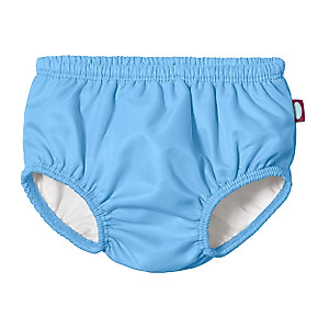 Made in USA Baby Girls and Boys Swim Diaper Cover Reusable Leakproof for Swimming Pool Lessons Beach, Bright Light Blue, 3T