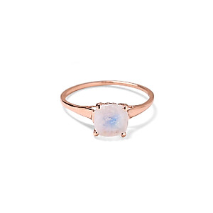 YoTreasure 1.88 Cts Rainbow Moonstone Solid 10k Rose Gold Ring Jewelry