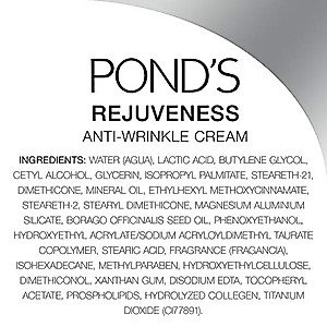 Pond's Anti-Wrinkle Cream and Eye Cream Anti-Aging Face Moisturizer Rejuveness With Vitamin B3 and Retinol Complex, 7 Ounce (Pack of 2)