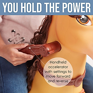 ECR4Kids My Wild Pony, Motorized Ride-On Horse for Kids, Walking Horse Toy with Wheels for Boys and Girls,12V Battery Powered Electric