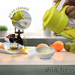 Jenyolon Oil Dispenser, Ration Oil and Vinegar Dispenser 17 Oz, Non-Drip Spout Olive Oil Dispenser Wide Opening for Easy Refill and Cleaning, Oil Dispenser Bottle for Kitchen Vinegar, Soy Sauce