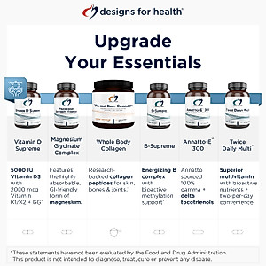 Designs for Health Magnesium Glycinate Complex - Chelated Magnesium Bisglycinate + High Absorption Magnesium Oxide for Heart Health, Immune Support & Bone Strength - Vegan (240 Capsules)