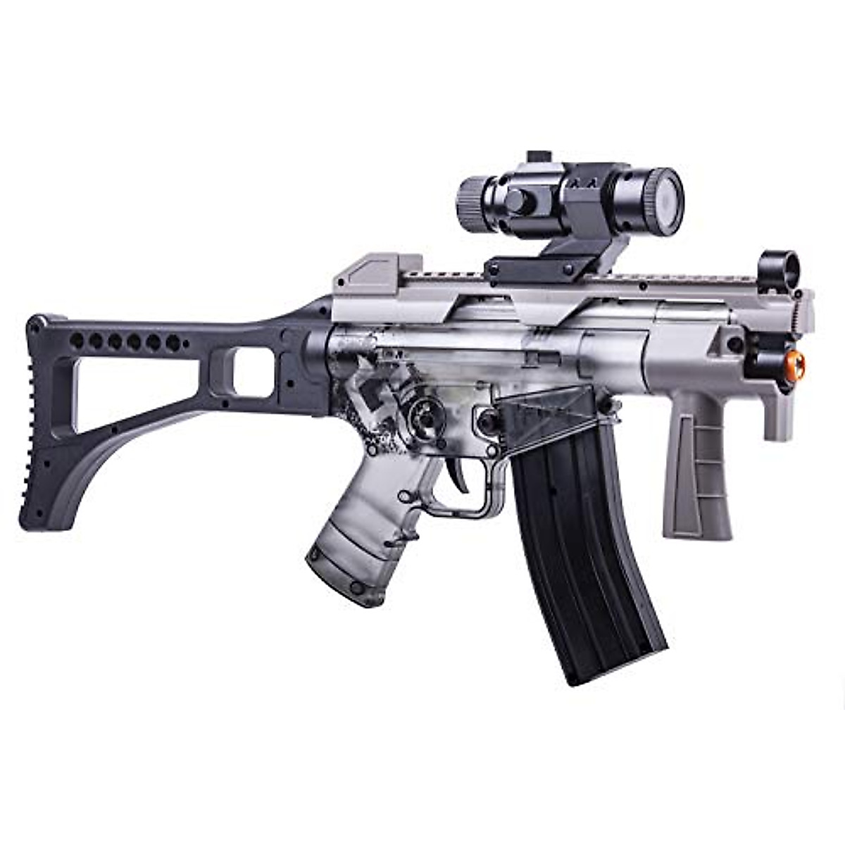 Game Face GFRPKTGS Ghost Affliction Full-Auto Airsoft Rifle And Spring-Powered Pistol Kit, Grey/Smoke