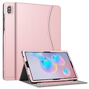 Fintie Case for Samsung Galaxy Tab S6 10.5" 2019 (Model SM-T860/T865/T867), [Patented S Pen Slot Design] Multi-Angle Viewing Stand Cover Auto Wake/Sleep, Rose Gold