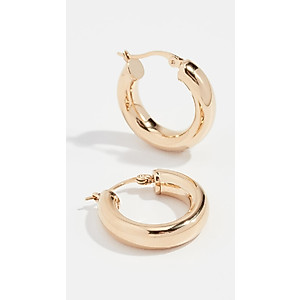 yellow-gold-plated-brass SHASHI Women's Dominique Hoop Earrings, Gold, One Size