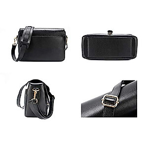 Meliaebag Mirrorless Camera Purse for Women, Stylish Genuine Leather Camera Bag Crossbody Shoulder Messenger Case for Travel, Fits Canon Nikon Sony Olympus mirrorless or Digital SLR Camera (Black)