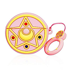 BKKYO for Airpod Pro 2019/Pro 2 Gen 2022 Case Soft Silicone Cute Cartoon Kawaii Funny Cover Skin Accessories Keychain Girls Kids Teens Cases for Air Pods Compatible with Airpods Pro, Star