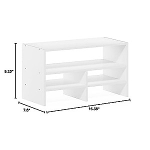 Furinno Hermite Desk Top Organizing Shelf Bookcase, White