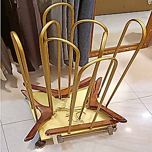 YQ WHJB 4 Side Storage Hanger Stacker Metal Cart Clothes Hanger Organizer Stacker with Swivel Caster Wheels for Laundry Room Clothing Store(78 * 39 * 39cm, C)