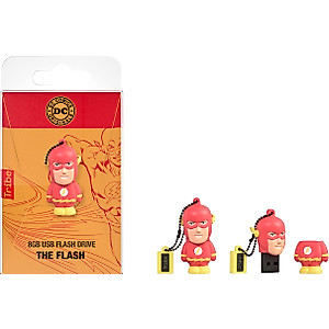 Tribe DC Comics Warner Bros. Pendrive Figure 8 GB Funny USB Flash Drive 2.0, Keyholder Key Ring, Flash (FD031406),Red