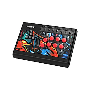 DIACCO Arcade Fight Stick X8 Joystick Wired Game Controller Fighting Stick Compatible with PS3/PS4/N-S/PC/Android/Xbox One/Series (Color : Black)