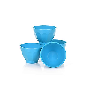 Mintra Home Unbreakable Bowls and Trays (Bold Collection), Turquoise, Small Bowl 4pk - 250ml (8oz),
