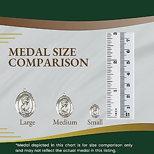 EXTEL Large Oval Pewter St. Sarah Medal, Made in USA