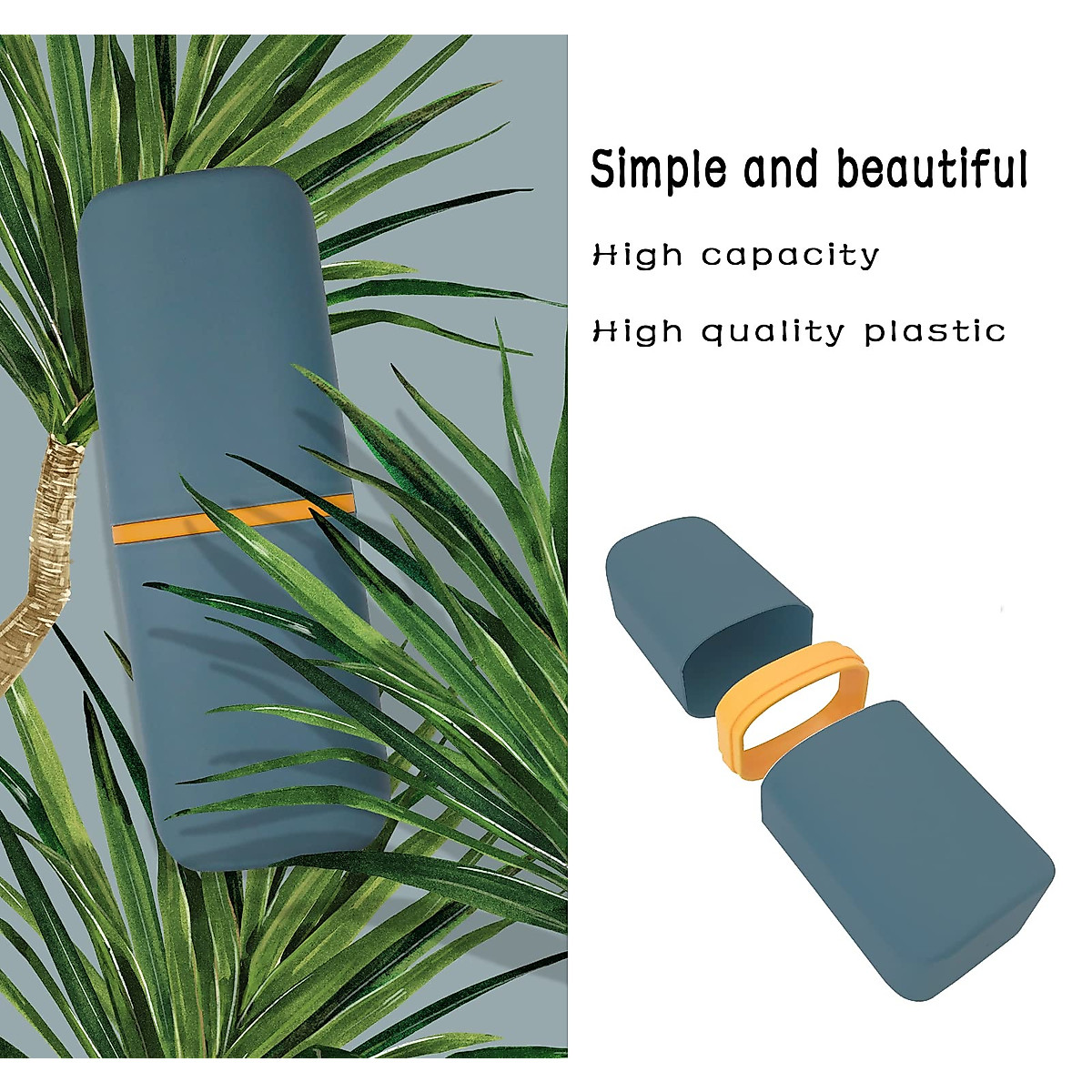 Travel Toothbrush Cup Case, Toothbrush Travel Container Portable Travel Toothbrush Holder Toothpaste Storage for School Camping Business Trip Bathroom