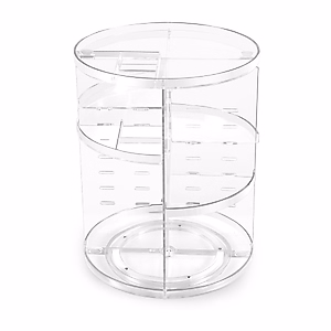 COYAHO 360° Rotating Makeup Organizer, Spinning Bathroom Organizer Countertop, Cosmetic Organizer Makeup Holder Shelf, Make Up Organizers and Storage for Bedroom, Transparent