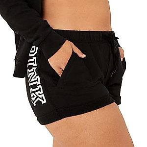 Victoria's Secret PINK Heritage Short, Women's Shorts, Pure Black, M