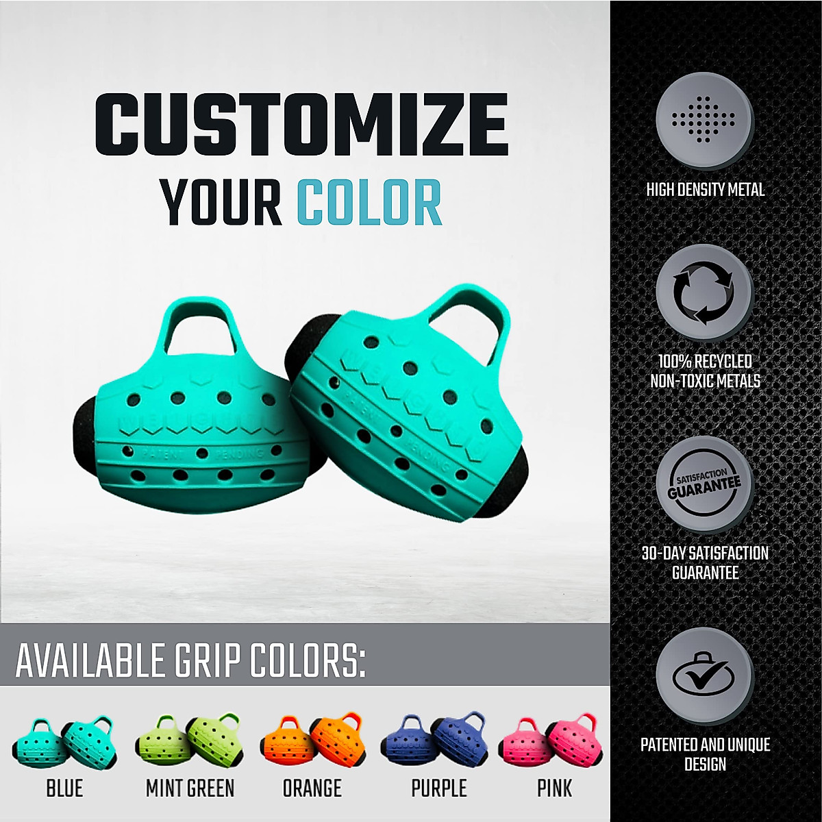 Cardio Ultra-Dense Metal Alloy Hand Weights With Anti-Slip Finger Loop Set of 2 for Yoga, Fitness Training for Men and Women - 2.0 lbs (Without Bag, Robin's Egg Blue) + Free E-Book Workout Guide