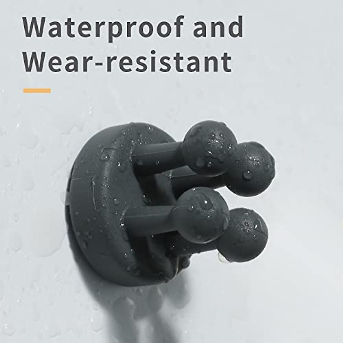 HANLIAN Adhesive Silicone Stick on Hooks, Multi-purpose Damage Free Hanging Hooks, Razor Holder for Shower Wall, Shower Hooks for Loofah Waterproof, Wide Use for Kitchen Bathroom Home Office (Style B)