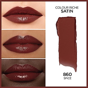 L'Oreal Paris Makeup Colour Riche Original Creamy, Hydrating Satin Lipstick, 860 Spice,1 Count