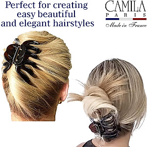 Camila Paris AD718 Octopus French Hair Clips for Women Thick Hair, Large Hair Clips for Thick Hair for Curly Wavy Long Hair, Strong No-Slip Grip Hair Claw Clip Big Hair Clips for Women. Made in France